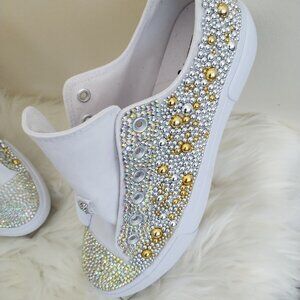 NOBO | Shoes | Custom Bling Nobo White Sneakers Size 1 | Poshmark